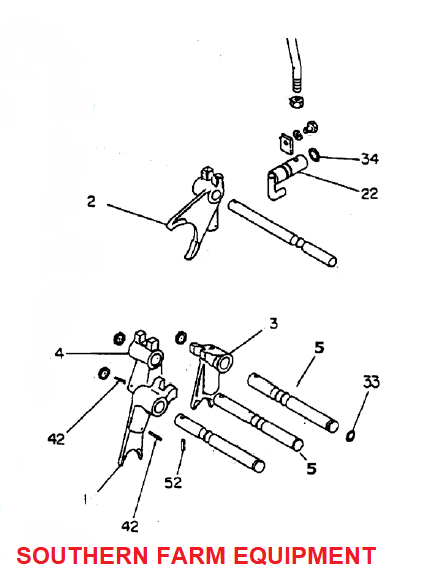 SF-01A DIAGRAM SHIFT FORKS, TRANS & PTO | SOUTHERN FARM EQUIPMENT